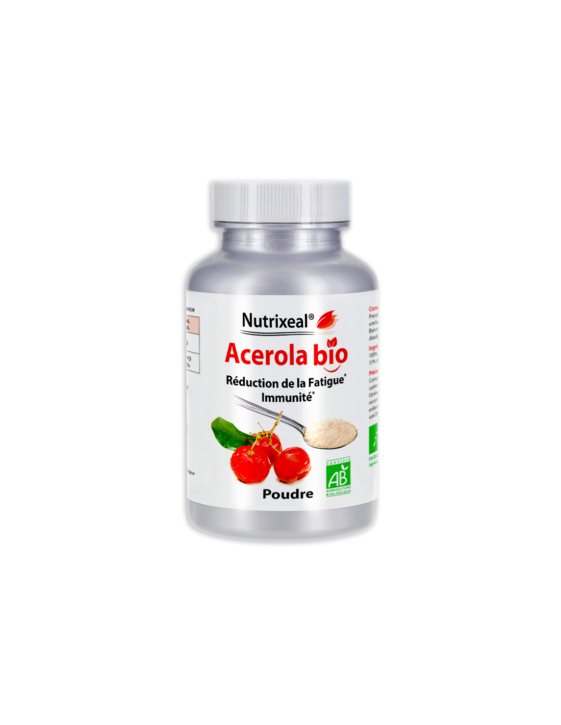 Acerola BIO 17% vitamine C en poudre - Nutrixeal